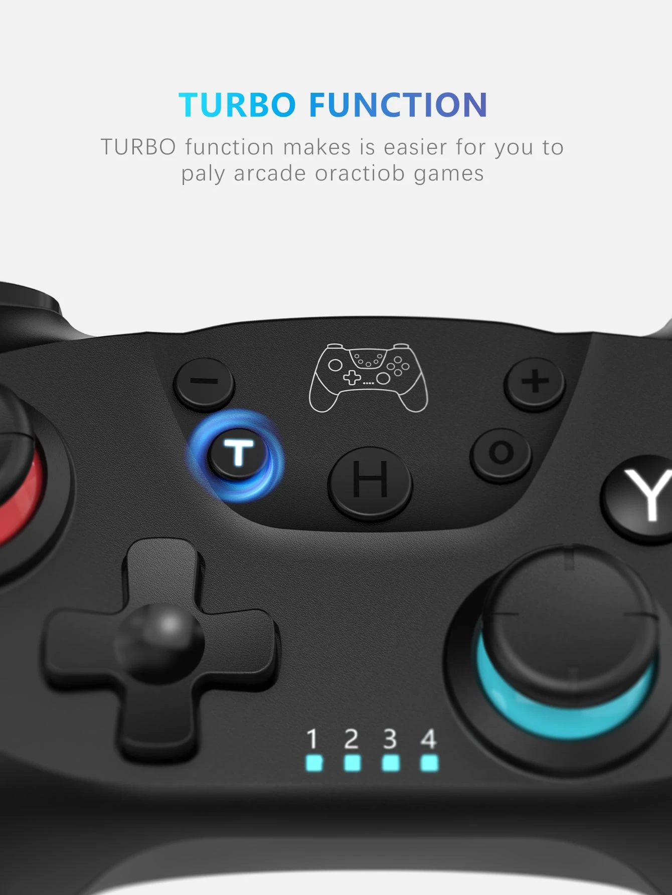 Wireless Game Controller For Switch, Pc And Android Phone. Equipped With 6-Axis Gyro Sensor And ...