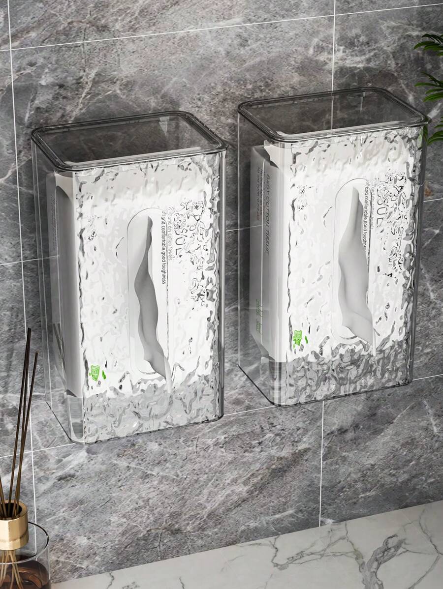 Glacier-patterned Multifunctional Tissue Box, Wall-mounted Without ...