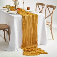 1pc Blue Cheese Cloth Table Runner Bohemian Gauze Cheesecloth Table ...