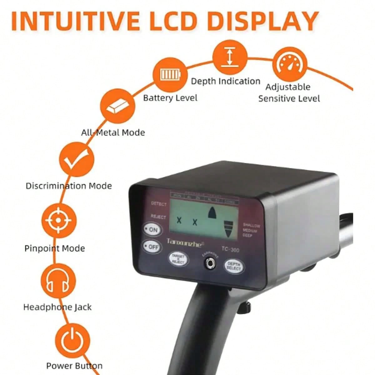 High Sensitivity Metal Detector, Ip68 Waterproof Treasure Hunt Detector ...