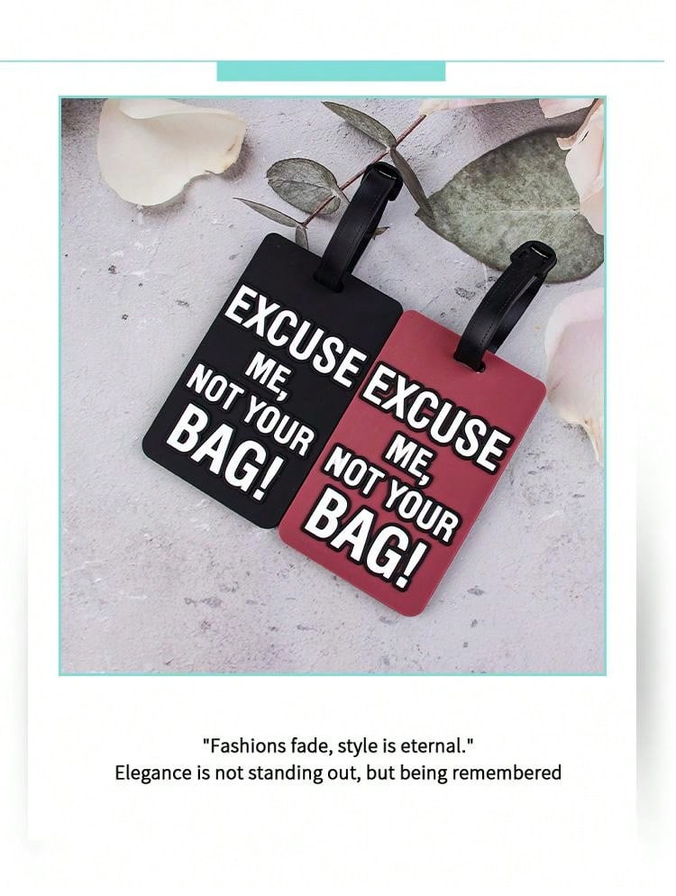 5pcs Luggage Tags Anti-loss Artifact Simple Style Suitcase Cartoon Tag ...