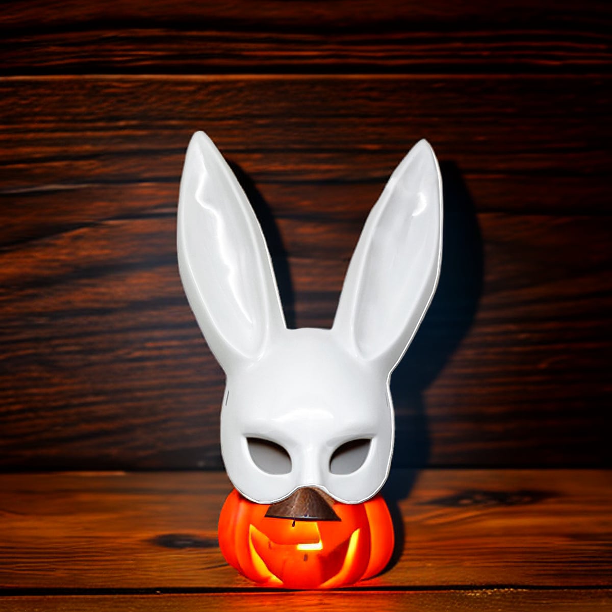 1 Bunny Mask Halloween Masquerade Party Half Face Bunny Mask | SHEIN UK