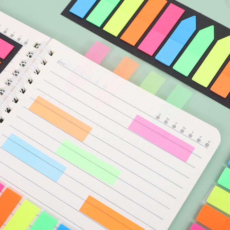 2 sets of colored transparent index labels suitable for student book ...