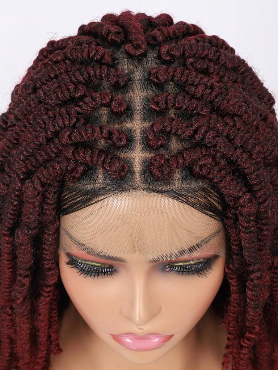 16 Inches Full Double Lace Braided Wigs Knotless Spring Twisted Braids ...