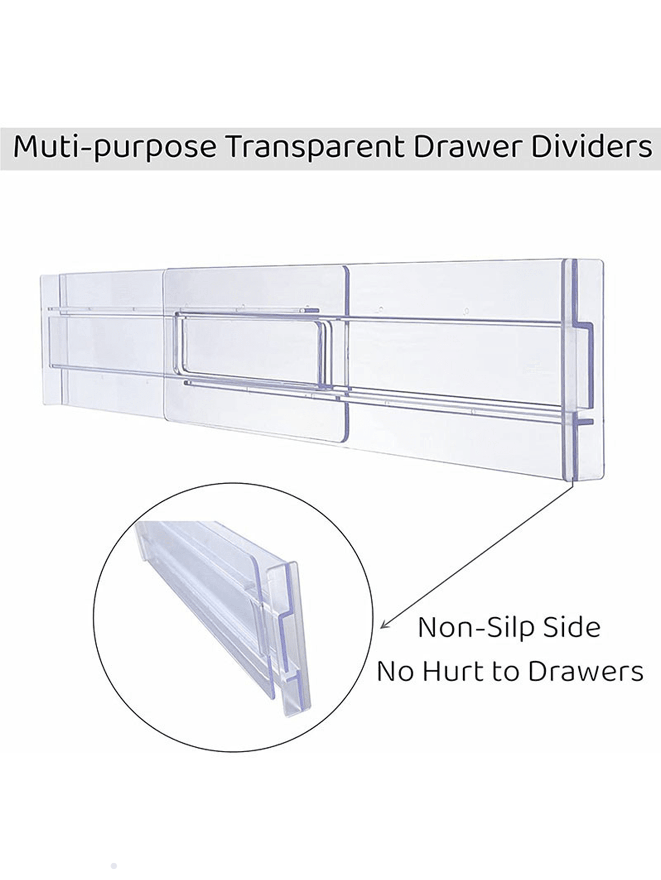 White Drawer Organizer Divider, Freely Extendable And Combinable ...