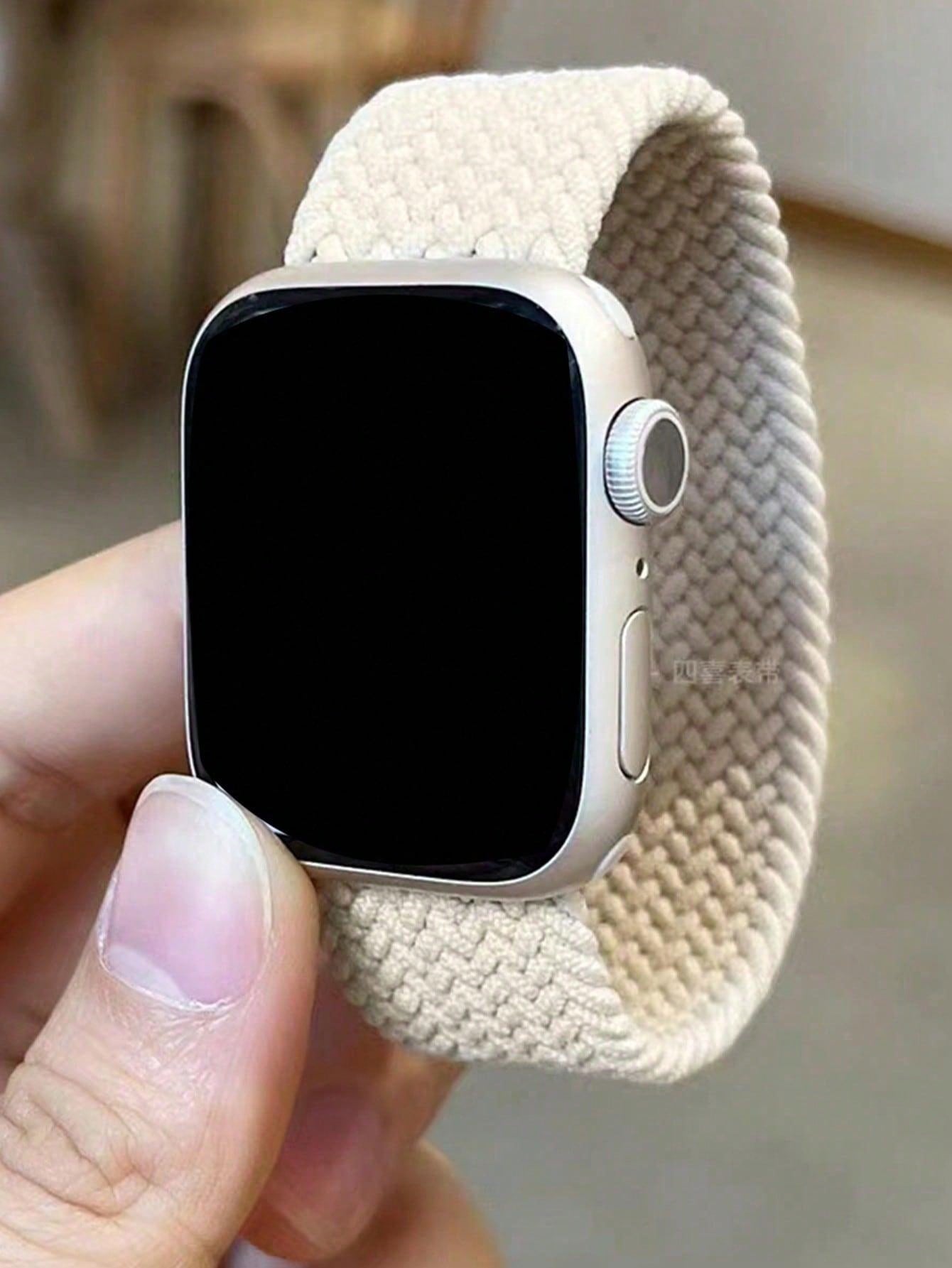1pc Unisex Stretchable Nylon Woven Watch Band For Apple Watch Series 1 ...