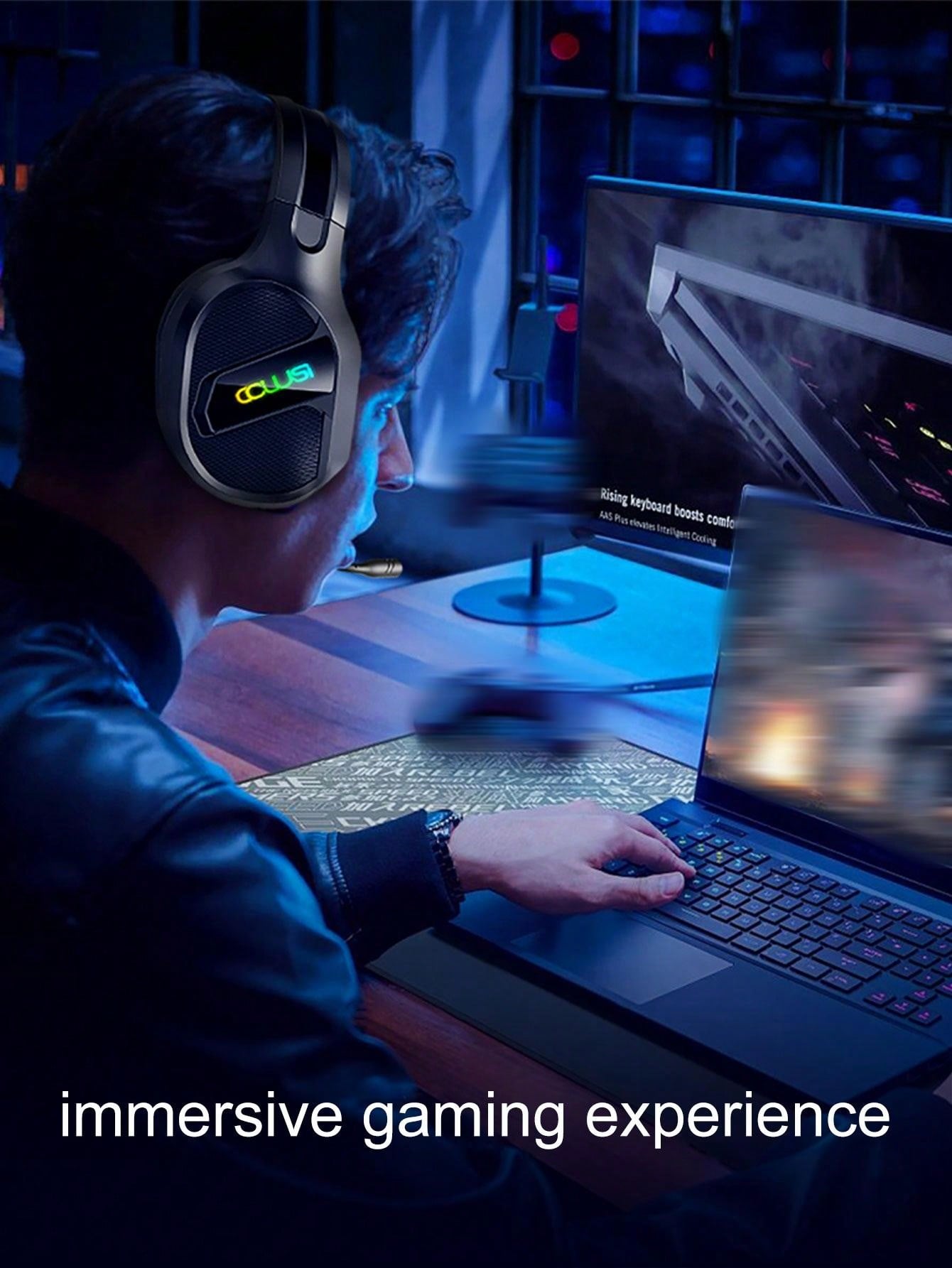 Colusi Gaming Headset Headphones for PS4 PS5 Xbox One PC Controller ...