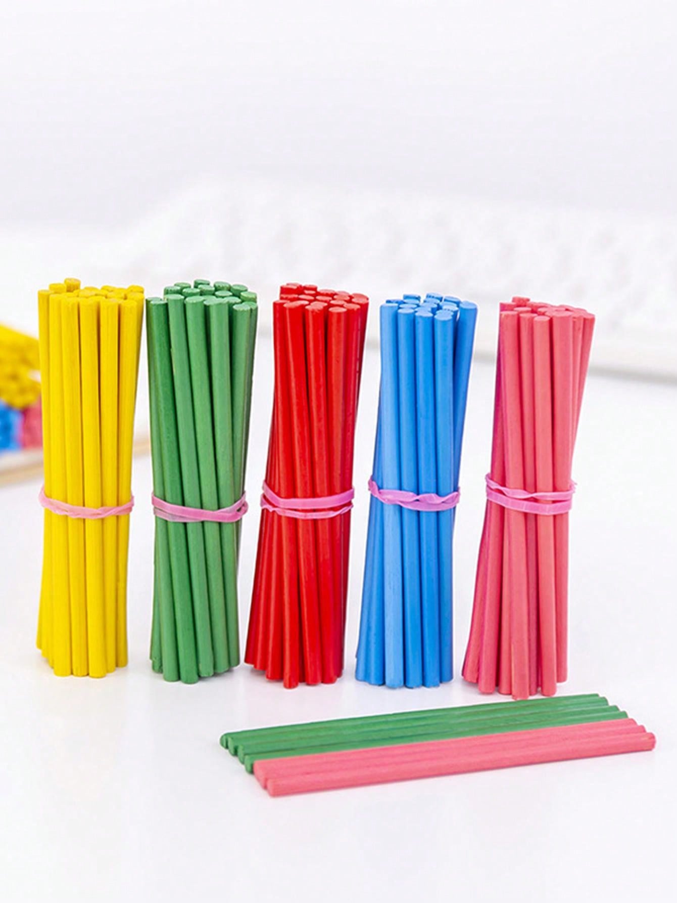 100pcs Wooden Mathematics Counting Rods For Elementary School Students ...