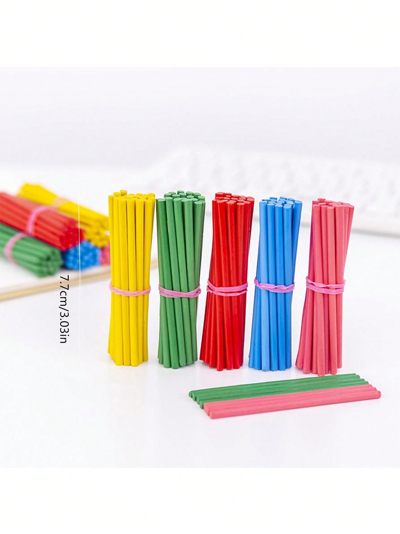100pcs Wooden Mathematics Counting Rods For Elementary School Students ...