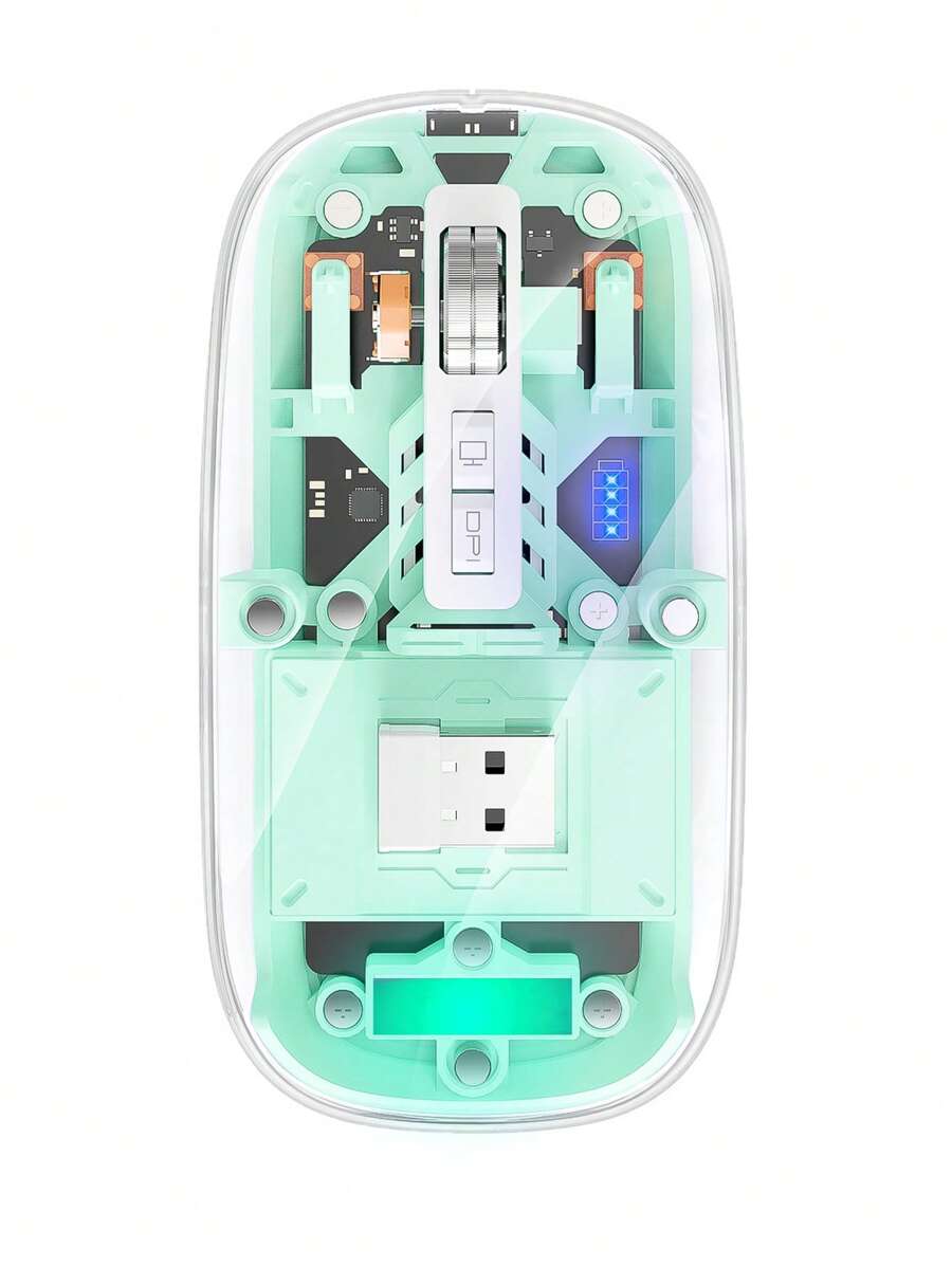 hoco. Transparent Wireless Optical Mouse With Breathing Light, Charging ...