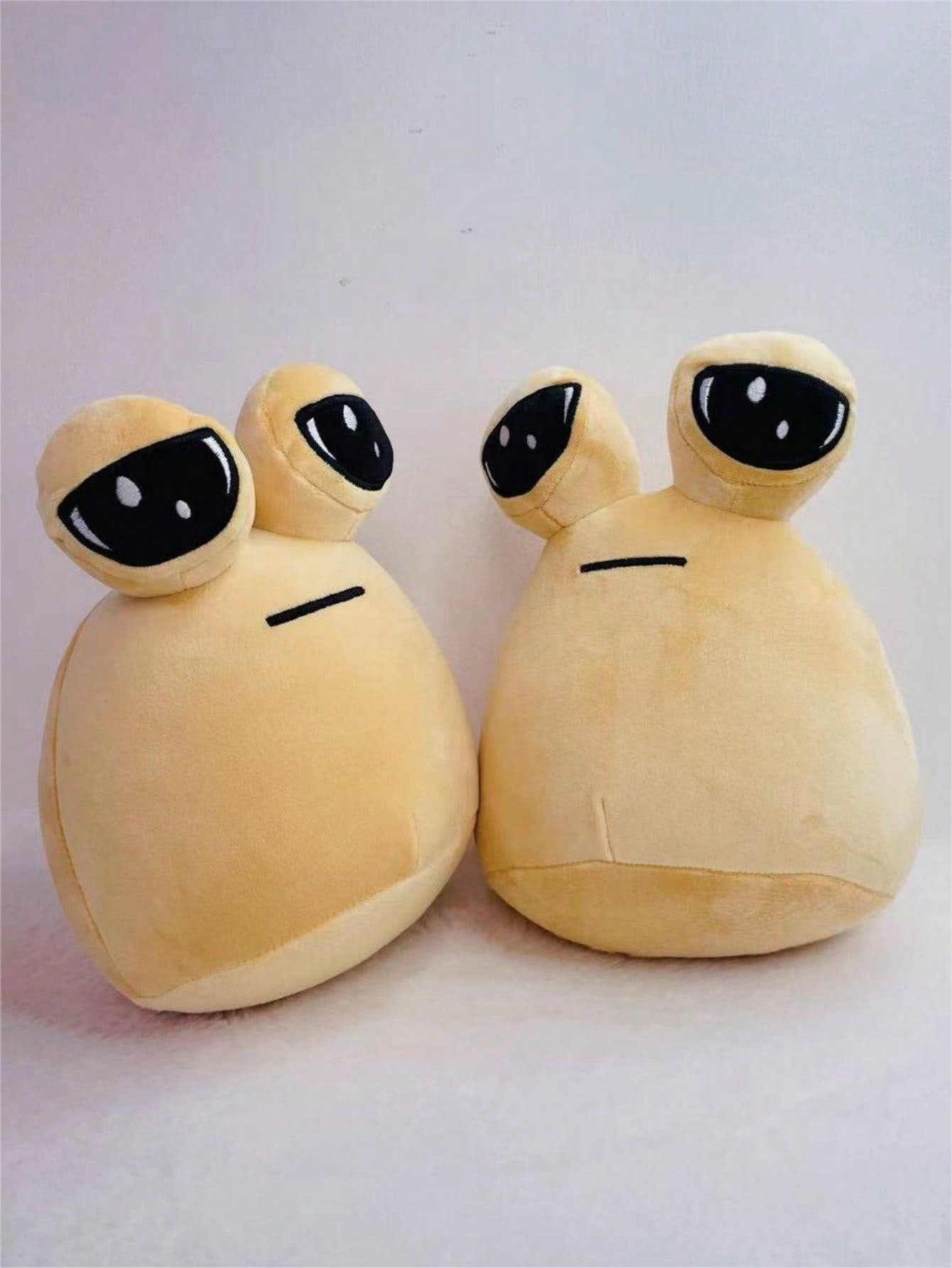 1pc Yellow Plush Toy With Big Eyes In Triangle Shape, Snail Pattern, My ...