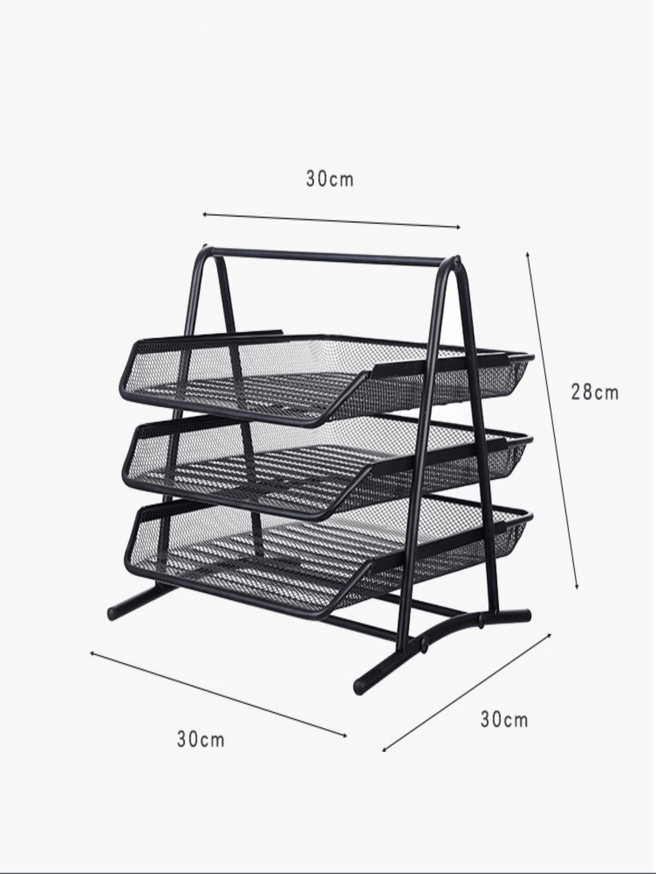 Desktop Multi-tier Metal Wire Mesh File Rack Stand For Documents With ...