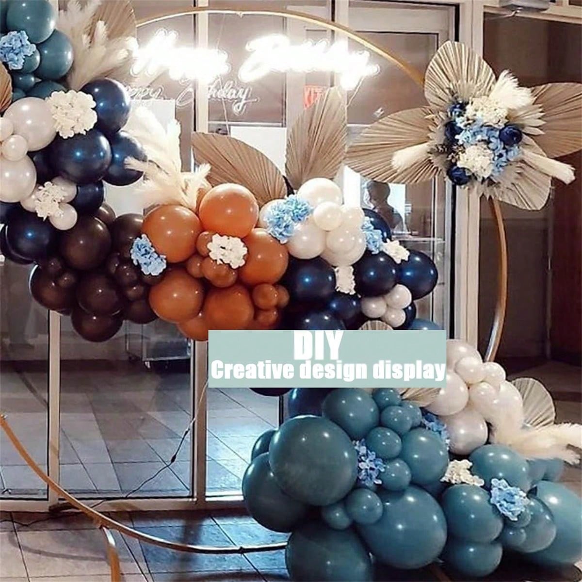 65PCS Dusty Blue Balloon Garland Slate Blue Latex Balloons Different ...
