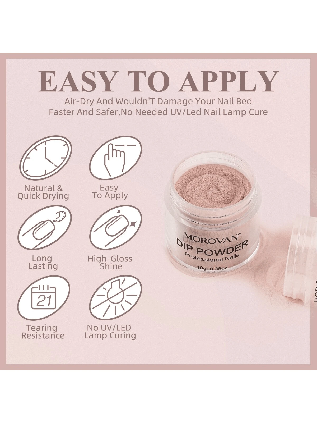 Morovan Dip Powder Nail Kit - 8 Colors Nails Dip Brush Saver Dip Powder ...