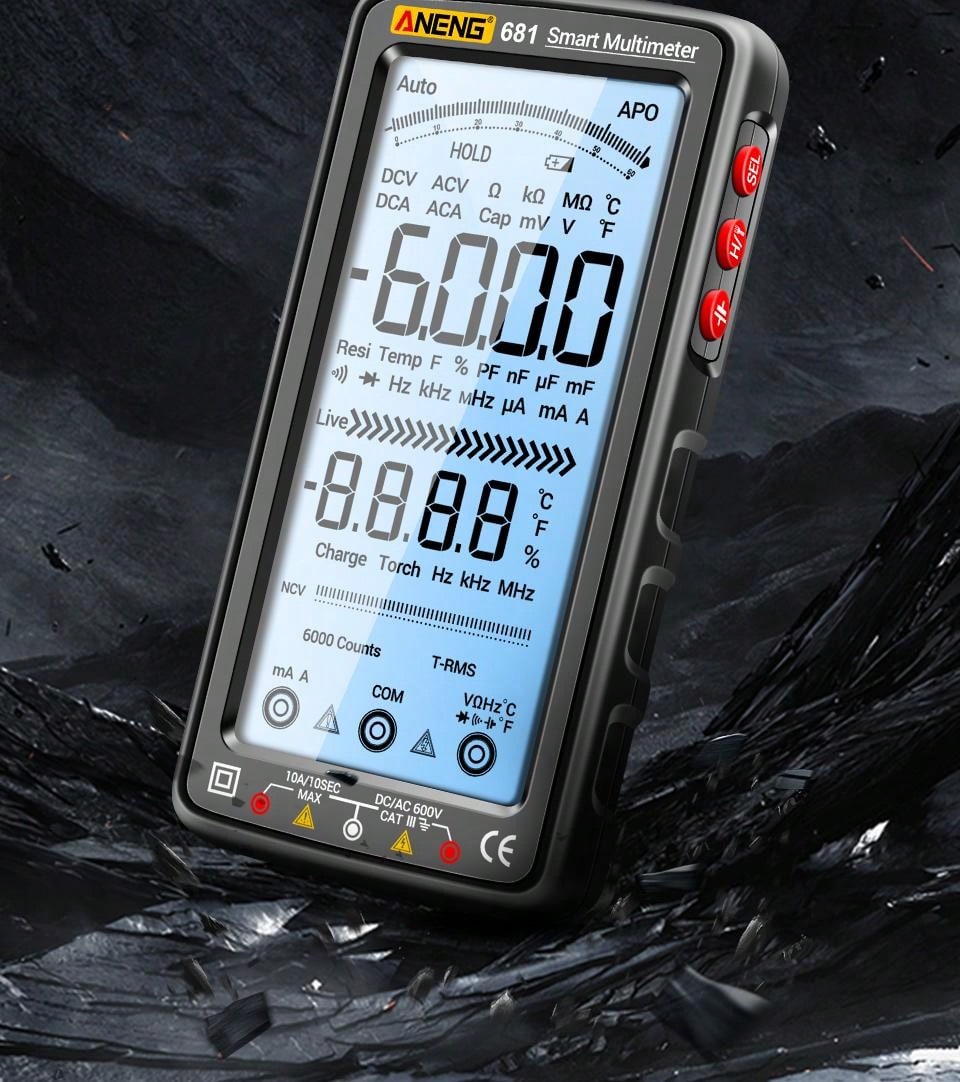 ANENG Aneng 681 Smart Anti-burn Wiederaufladbares Multimeter True Rms ...