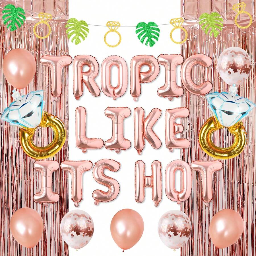 31Pcs Tropic Like Its Hot Bachelorette Party Decorations Tropical Party ...