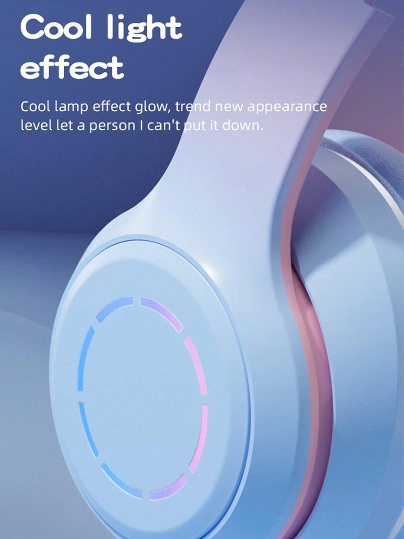 Over-ear Wireless Gaming Headset, Illuminating Color Gradient Wireless ...