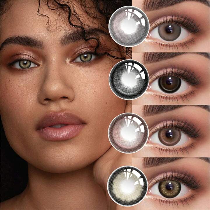 Grey Contact Lenses On Dark Brown Eyes