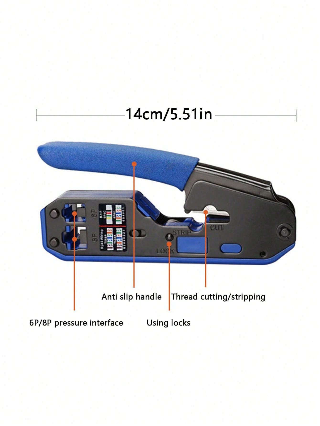 Network Crimping Tool Set, Cat6 Connector Crimping Tool, 8p6p Network ...