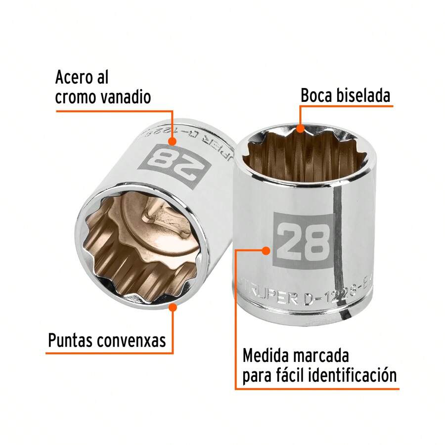 28 Mm Socket, 12 Points, 1/2' Drive, Truper | SHEIN USA
