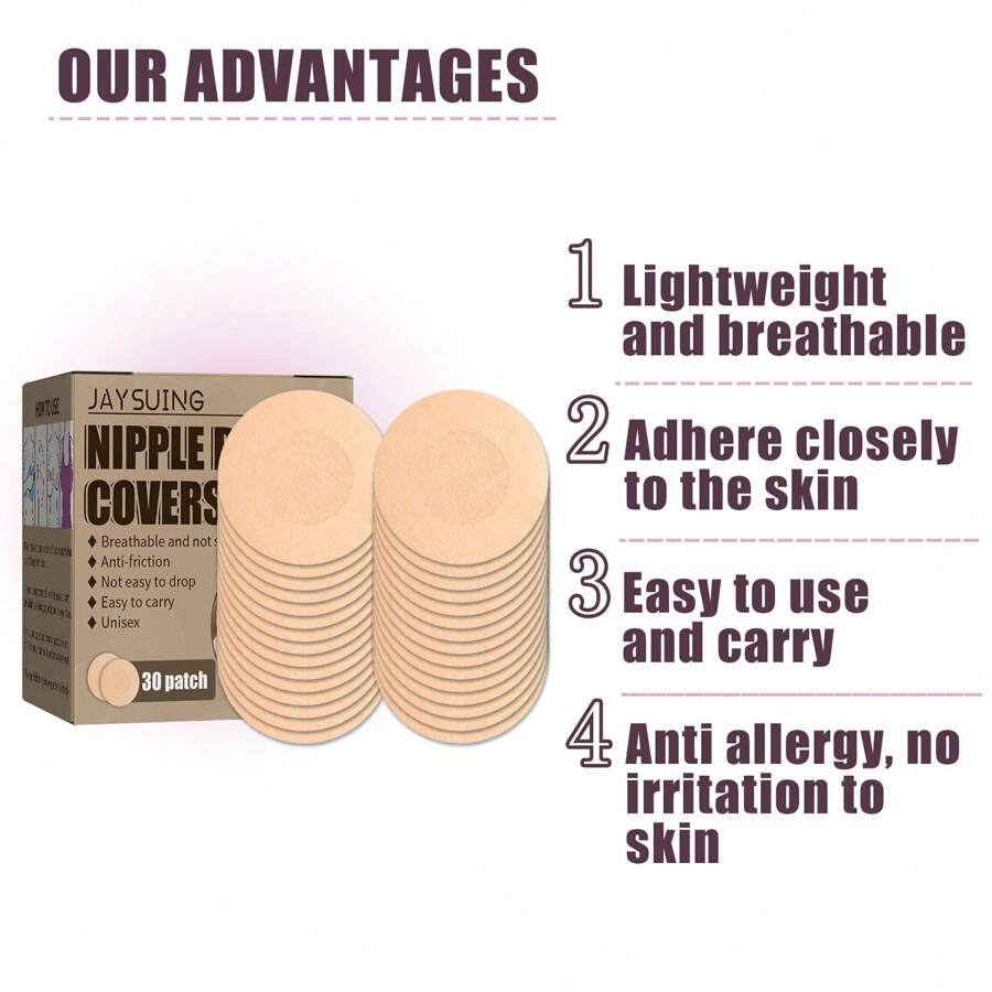 10 Pcs Disposable Breast Patch Breathable, Invisible And Not Easy To ...