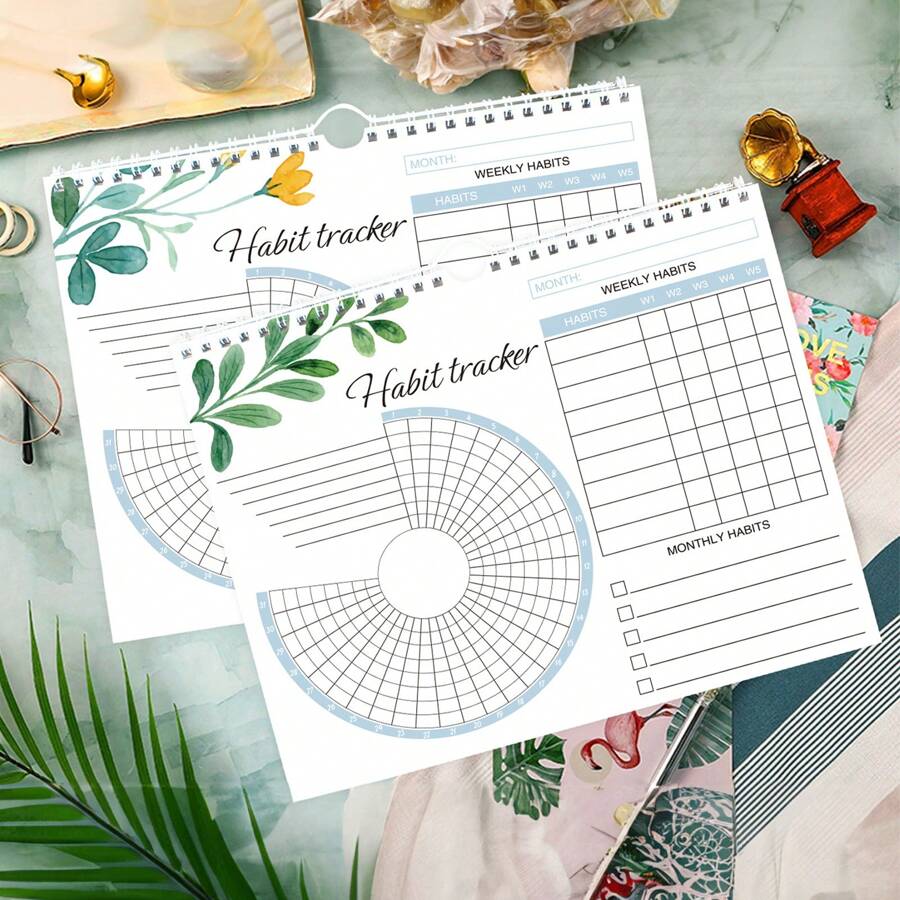 Habit Tracker Calendar & To Do List Planner, Spiral Bound Daily Weekly ...
