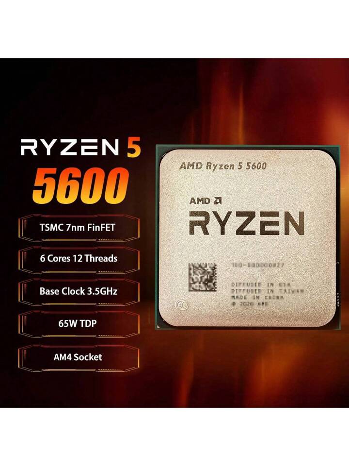 AMD RyzenTM 5 5600 6-Core, 12-Thread Gaming Desktop CPU Processor ...