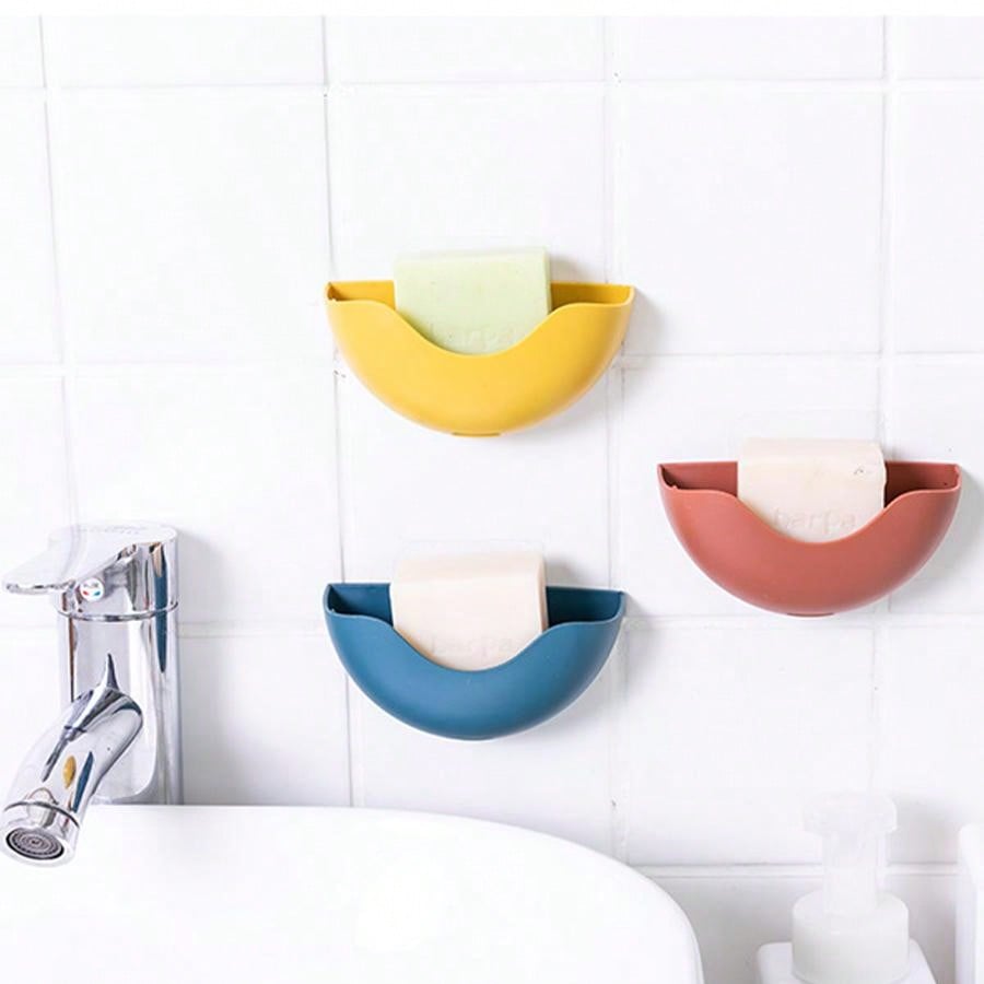 12*6cm Yellow Plastic Soap Box With Drainage Holes, Wall-mounted Soap ...