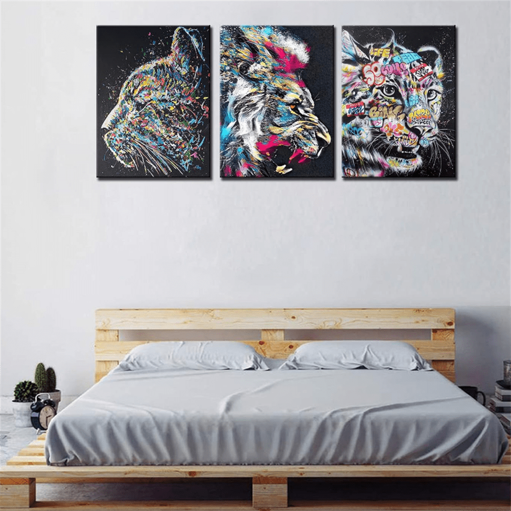 Paintings Abstract Graffiti Picture Street Art Decor Animal Black Cat ...