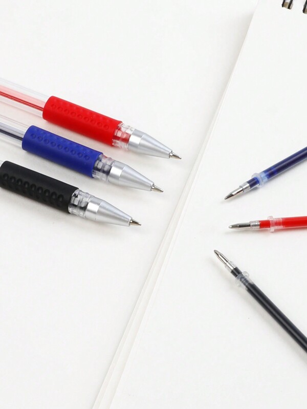 0.5mm Bullet Point Cap-off Gel Ink Pens (5 Pieces) Set For Students ...