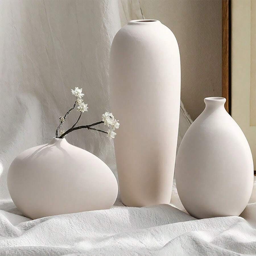 Unusual Shape White Minimalist Flower Vase | SHEIN UK