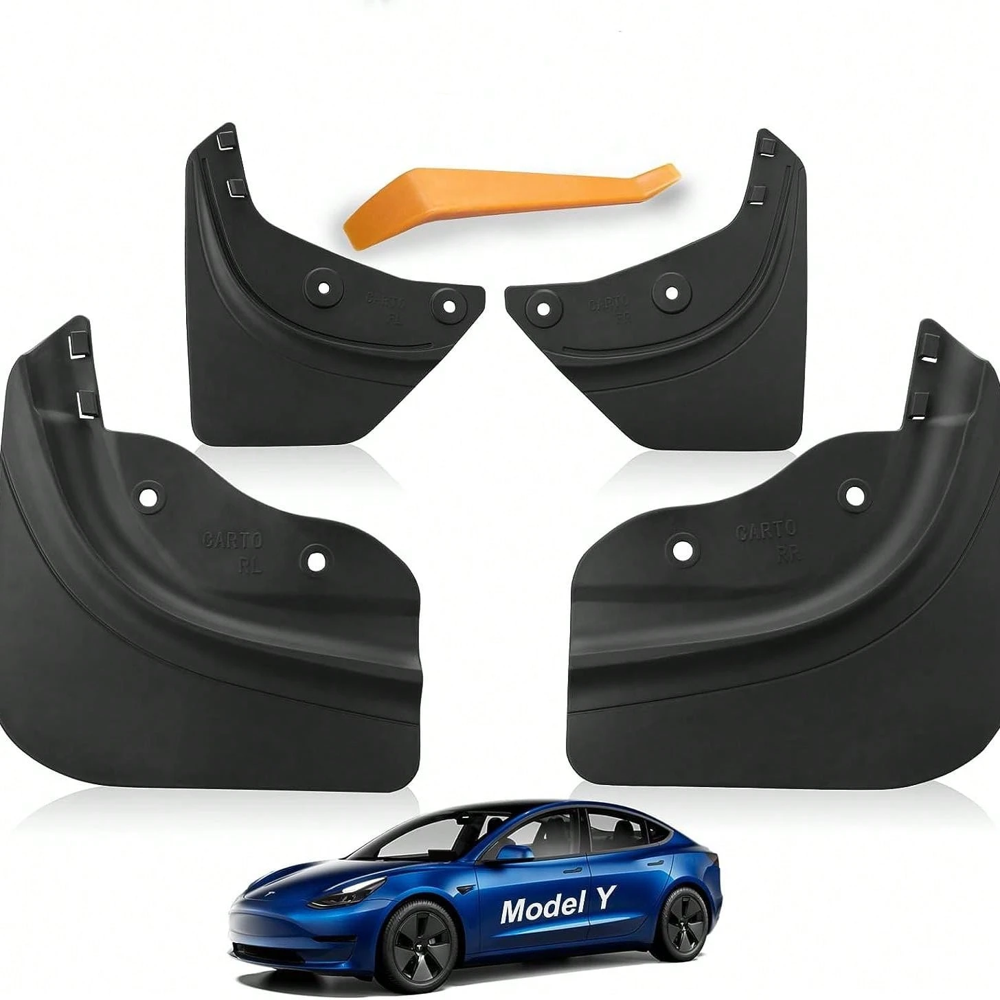 Tesla Model Y Mud Flaps Splash Guards Front and Rear Mud Flap for Model ...