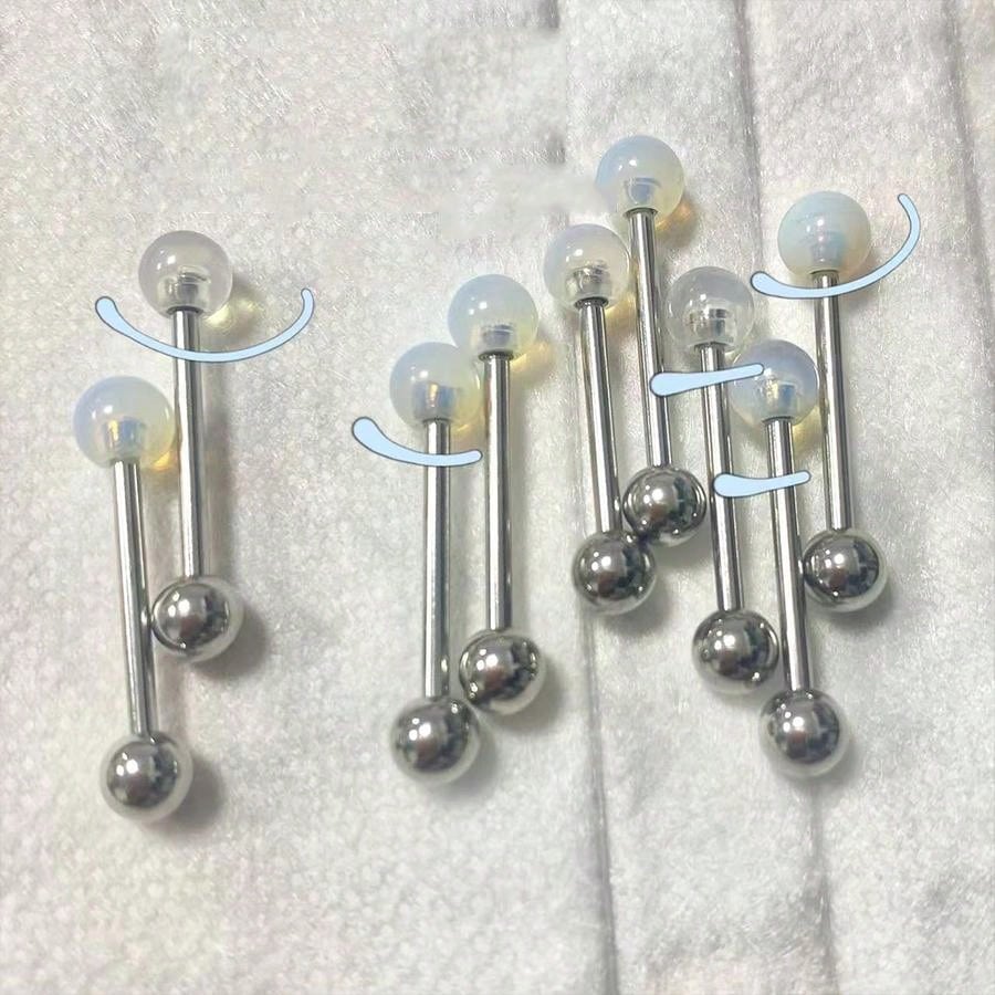 Cat's Eye Translucent Tongue Ring, Niche European And American Piercing ...