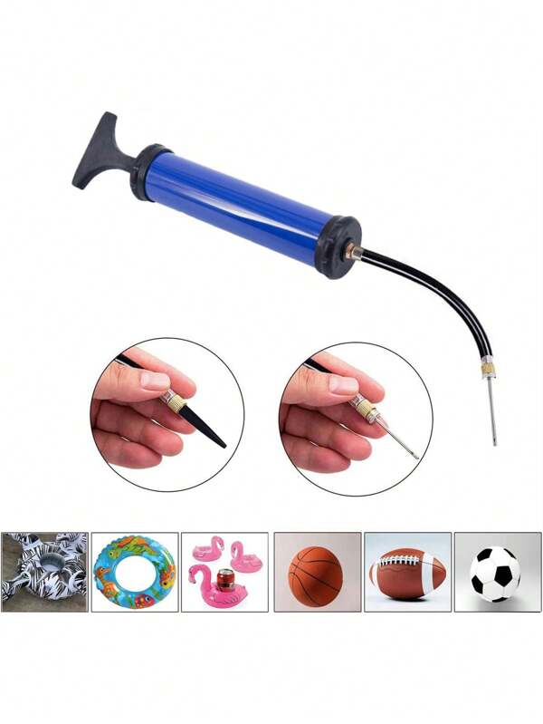 1pc Multi-Sport Portable Air Pump With Needle, Nozzle, And Extension ...