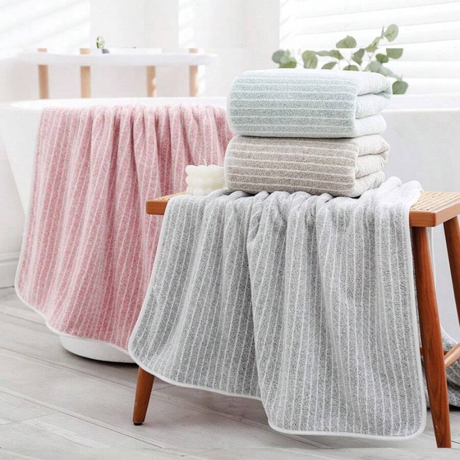 Coral Velvet Thickened Bath Towel 70*140 Dormitory Bathroom Soft Bath ...