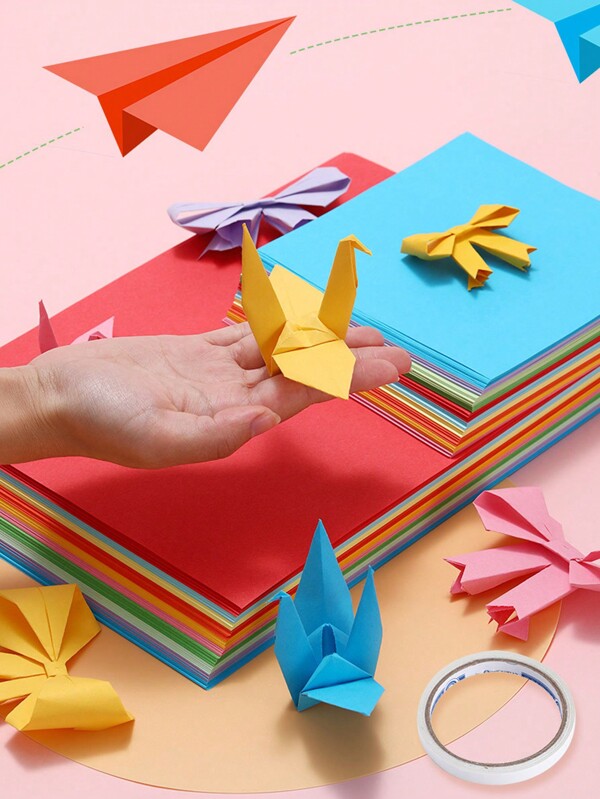 50 Sheets 10 Colors Soft Color Material Origami Paper | SHEIN USA