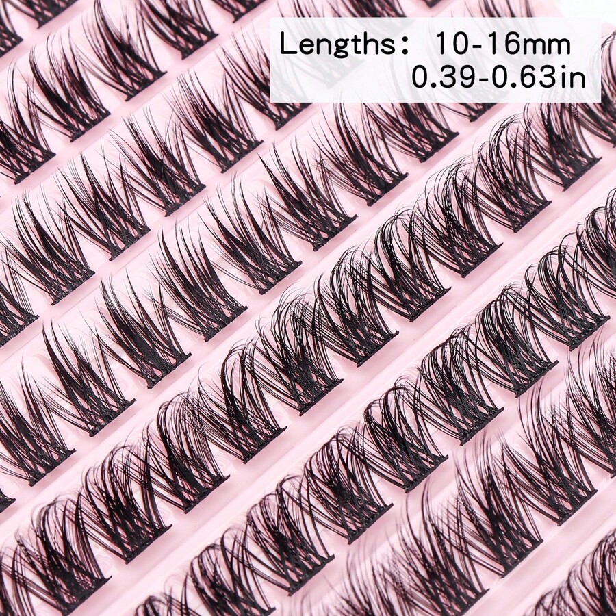10 Rows, 120 Clusters, Large Capacity False Eyelashes, 10mm-16mm ...