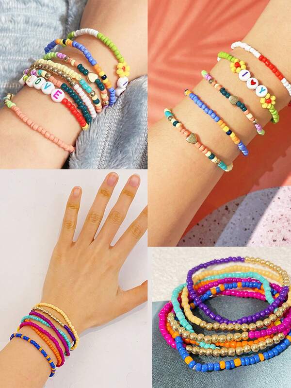 Glass Seed Beads Kit Bracelet Making Beads With Plastic Storage Box For ...