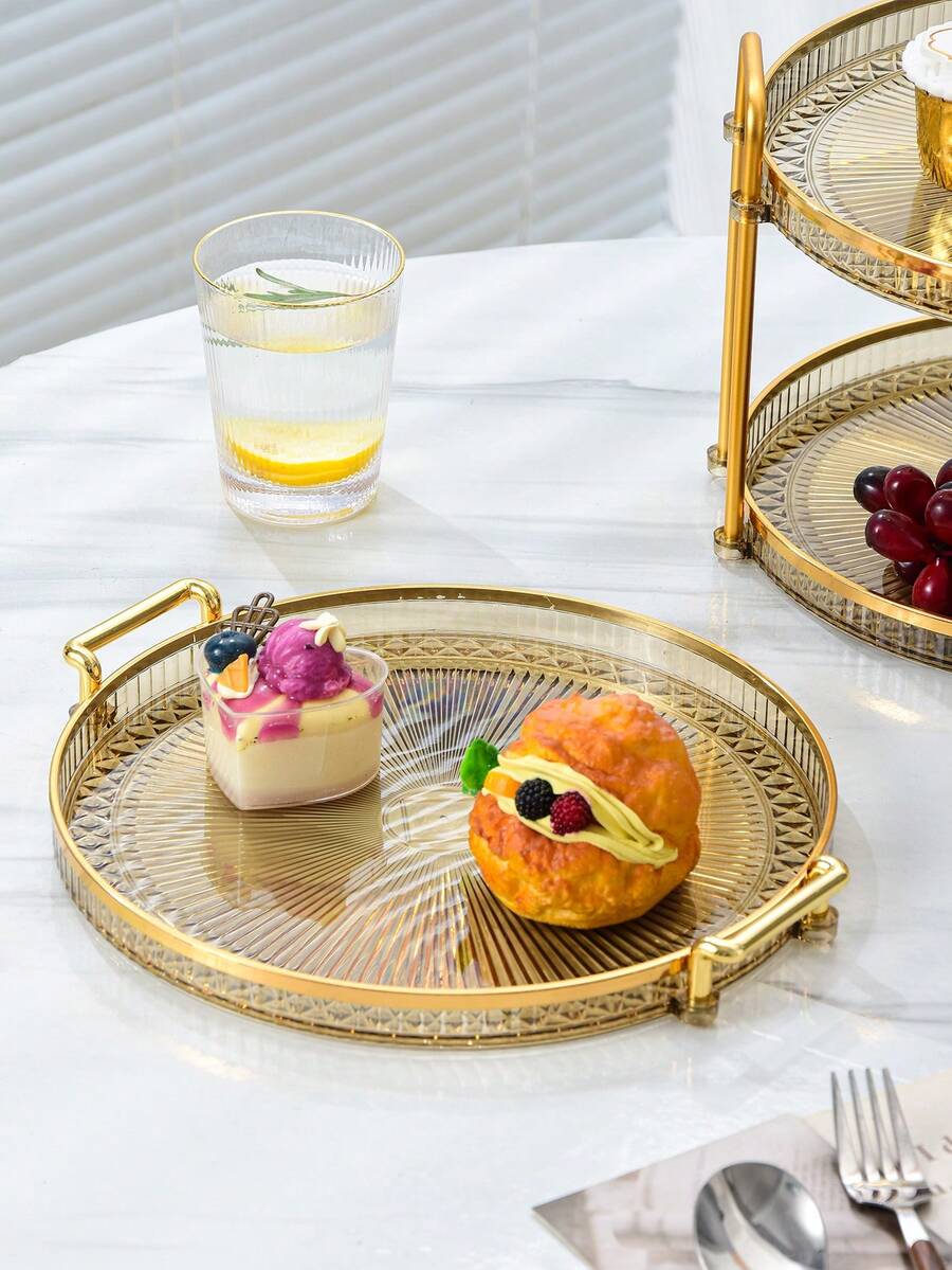 1 Ps Tray With Handle Design, Modern Double Handle Single Tray Suitable ...