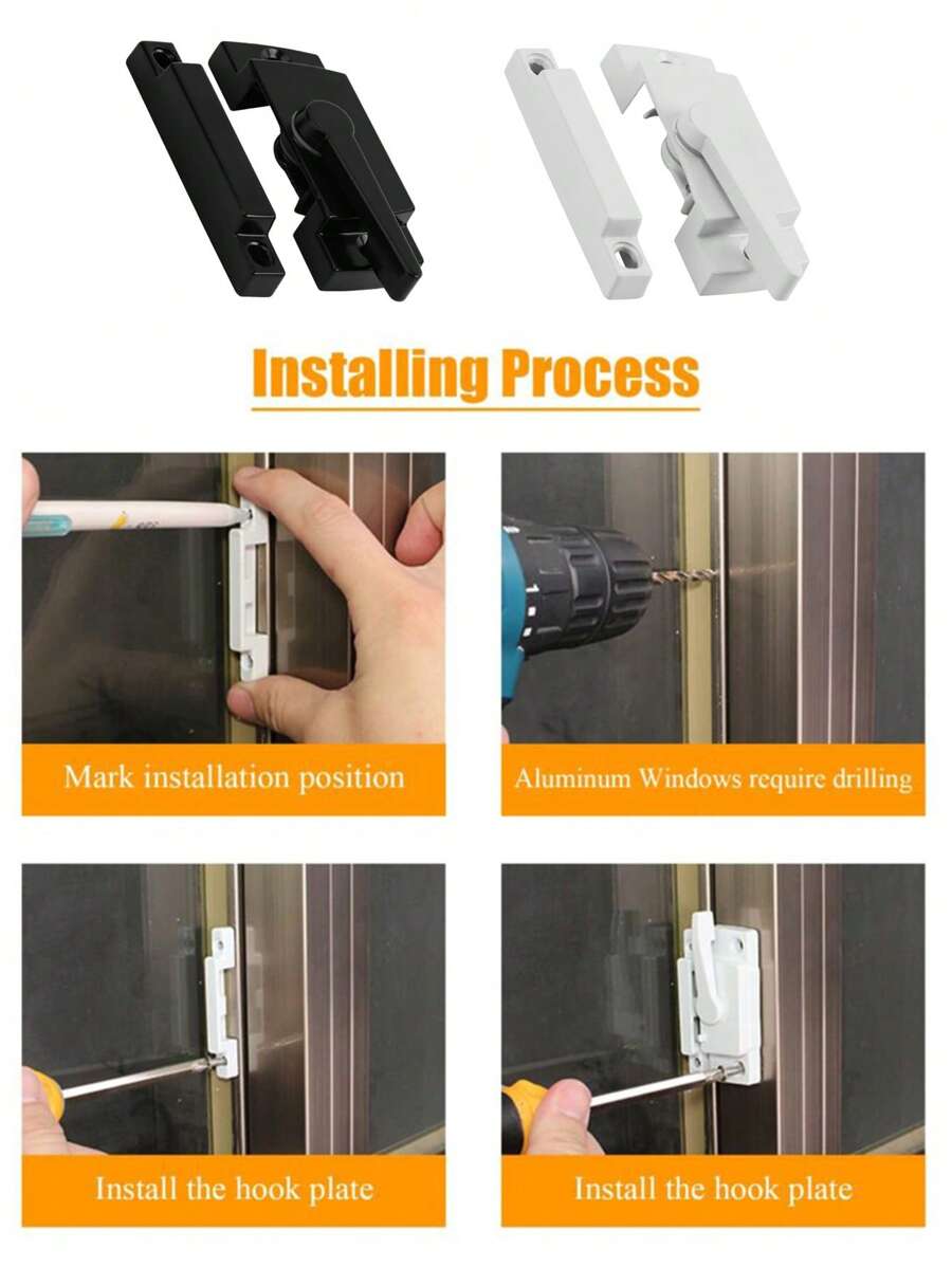 Window Sash Locks, 2 Pack Cam Action White Window Locks,Window Latches ...