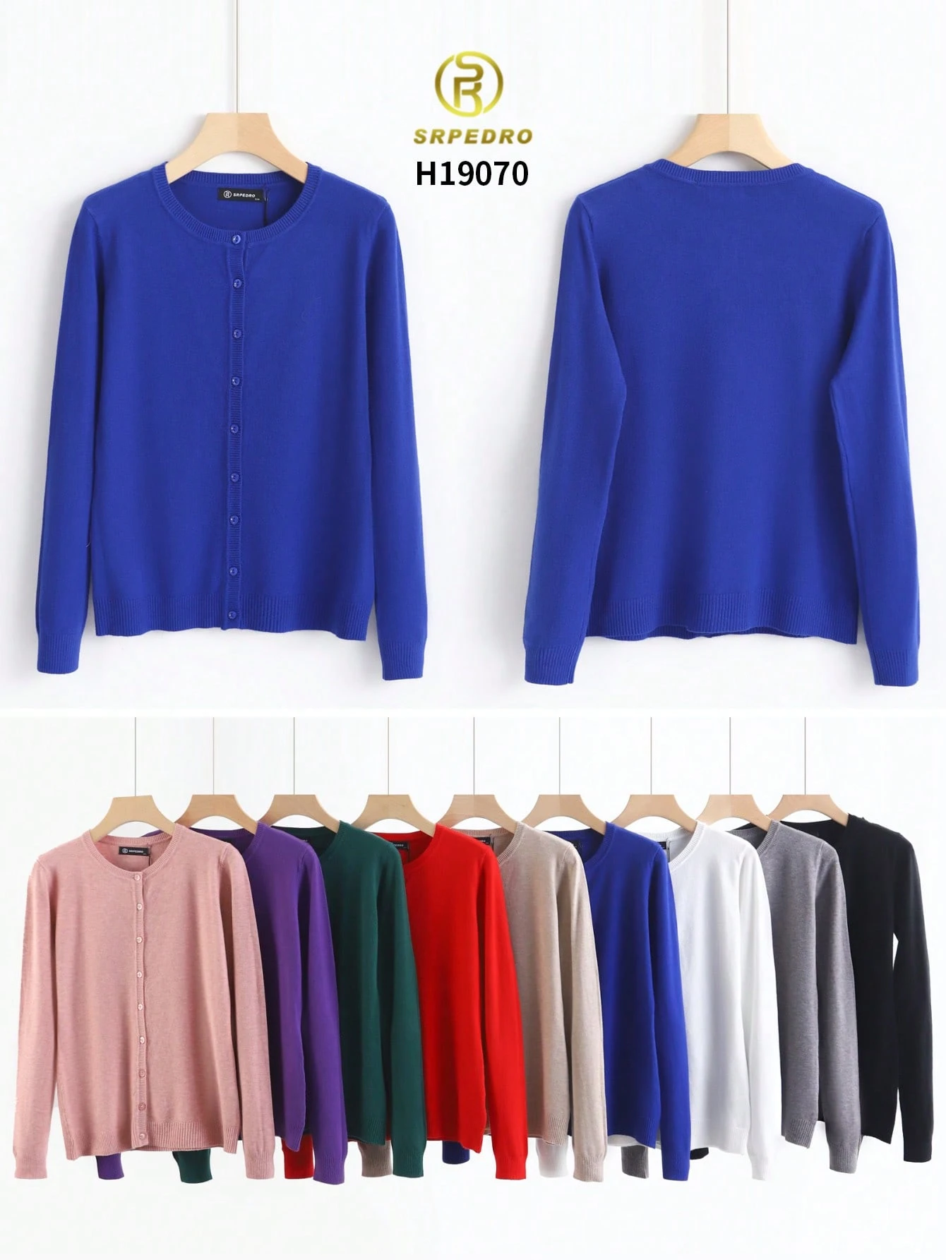 Suéter Tipo Cárdigan Con Botones Al Frente - Jersey De Manga Larga Y ...