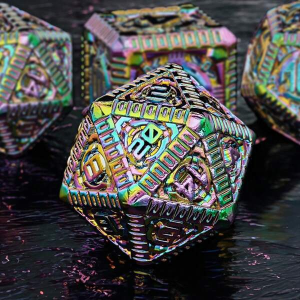 JOYLORD Metal DND Dice Set - Spaceship Core Design for - Heavyweight ...