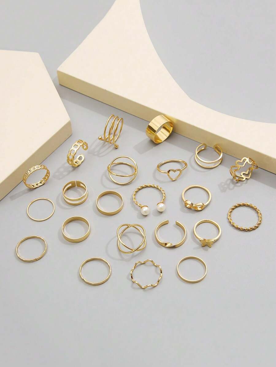 22pcs/set Affordable Hollow Out Heart, Infinity Symbol, Geometric ...