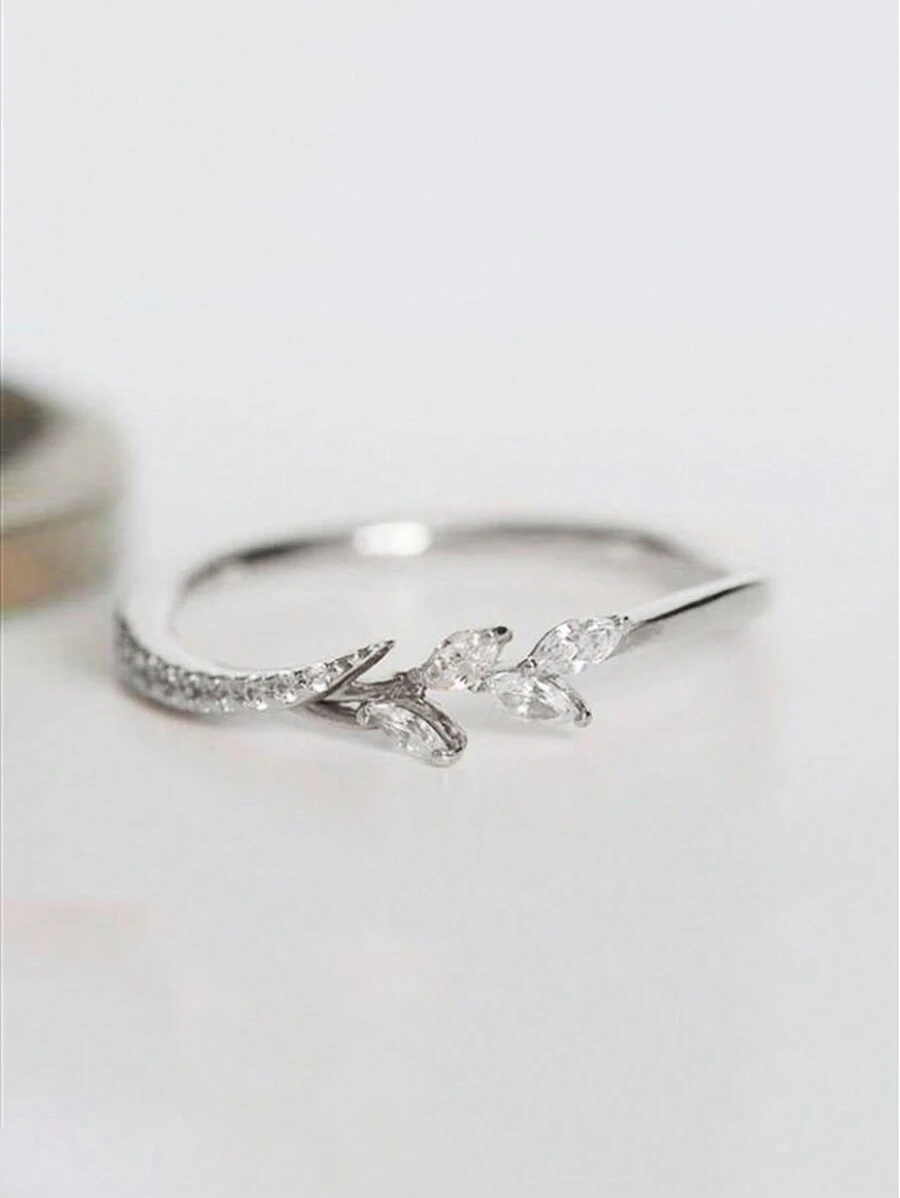 1 PC Pretty Cubic Zirconia Ring For Women For Wedding Party Engagement ...