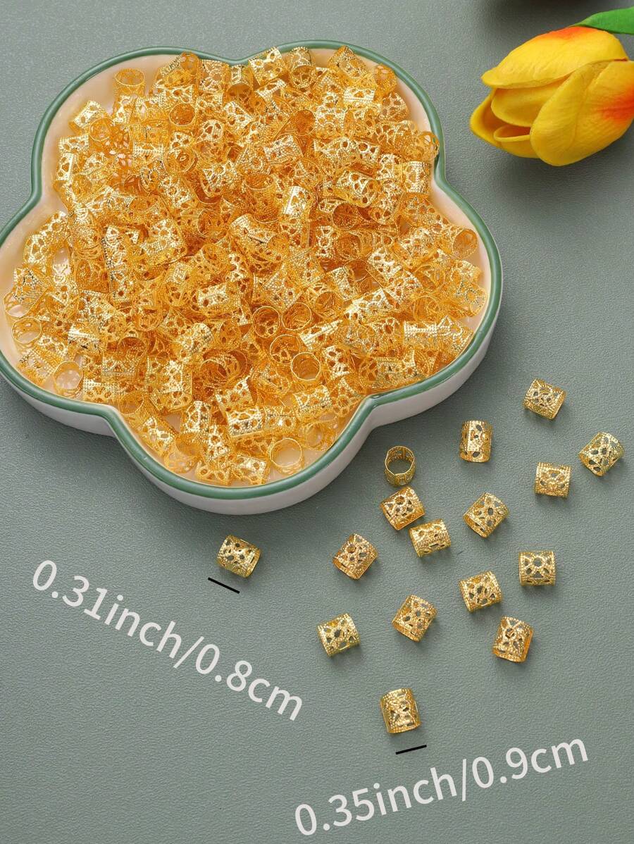 50pcs Children's Braided Hair Metal Rings Aluminum Clasps For Girls ...