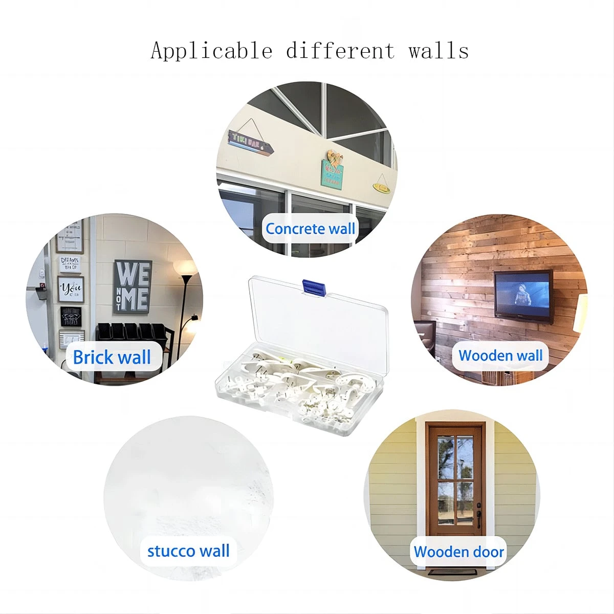 21-Piece Invisible Plastic Hook Set, Invisible Nail Small Items ...