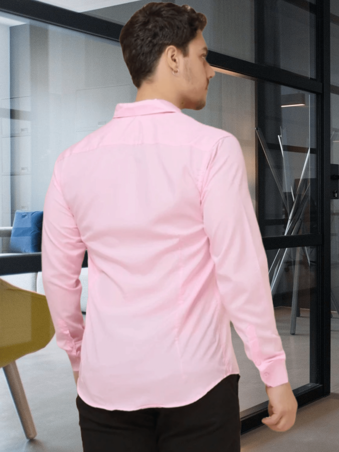 Camisa Social Masculina Manga Comprida Escritório casual de boa ...