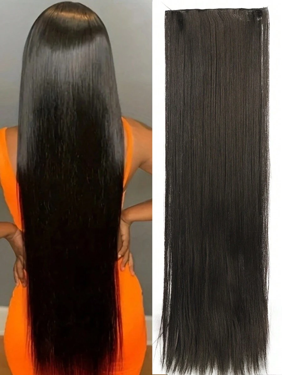 20-40 INCH Synthetic Hair Extensions Natural Wig Hairpiece 5 Clips Long ...