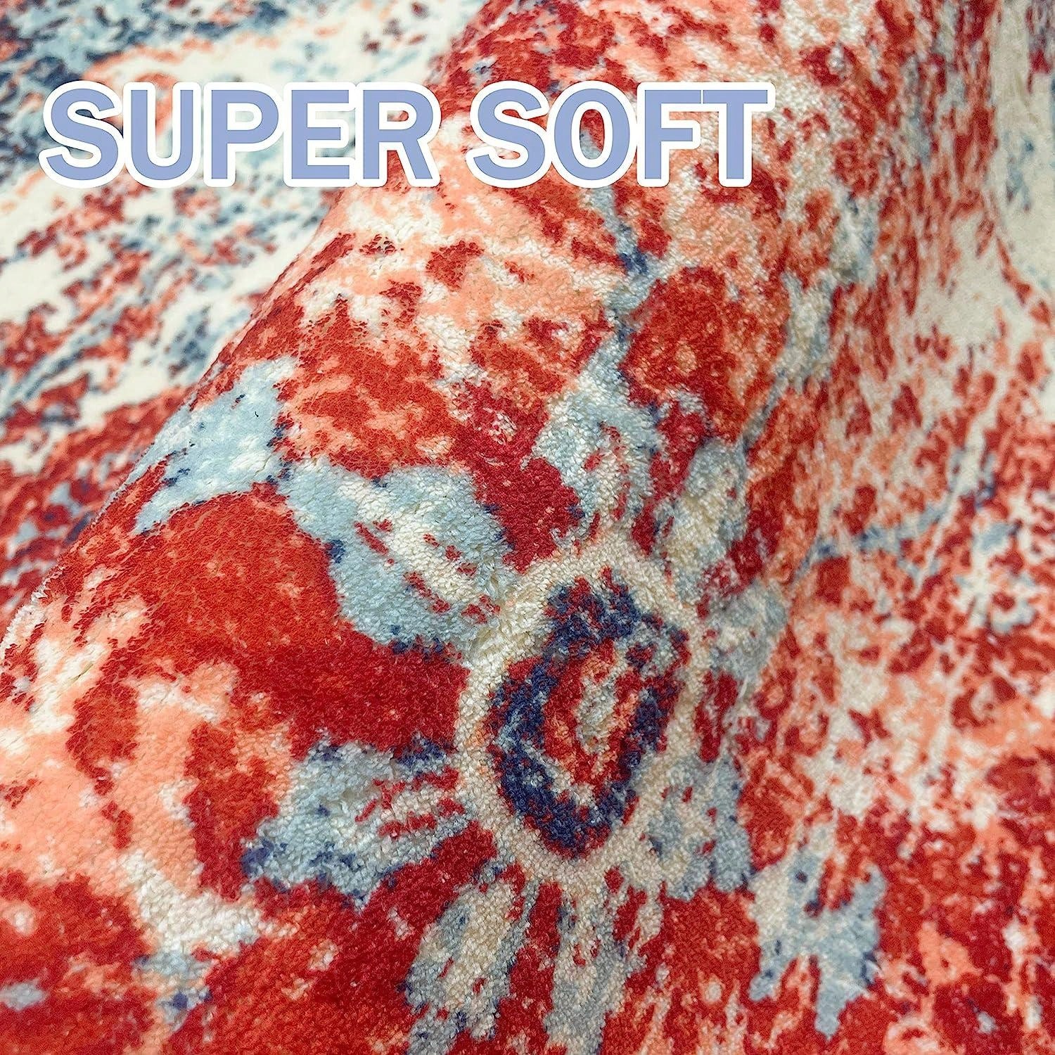 Red Creative Snowflake Carpet | SHEIN UK