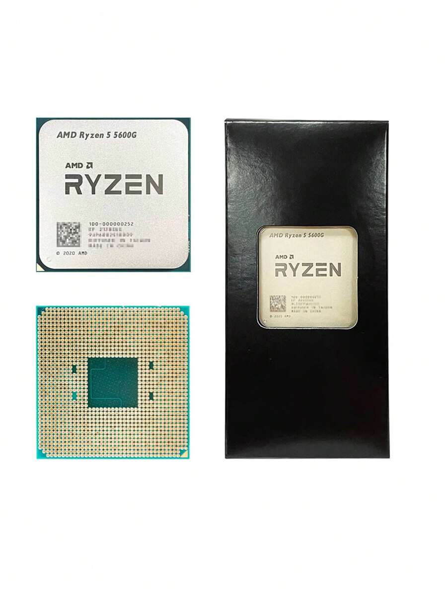 Ryzen 5 5600G 3.9 GHz Base Clock 6-Core 12-Thread Desktop Processor CPU ...